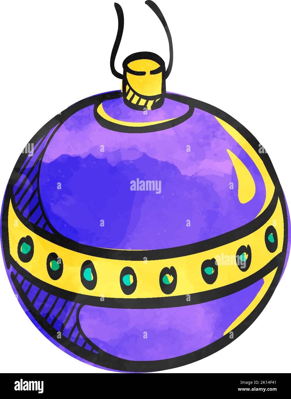 Christmas orb icon in watercolor style Stock Vector Image & Art - Alamy