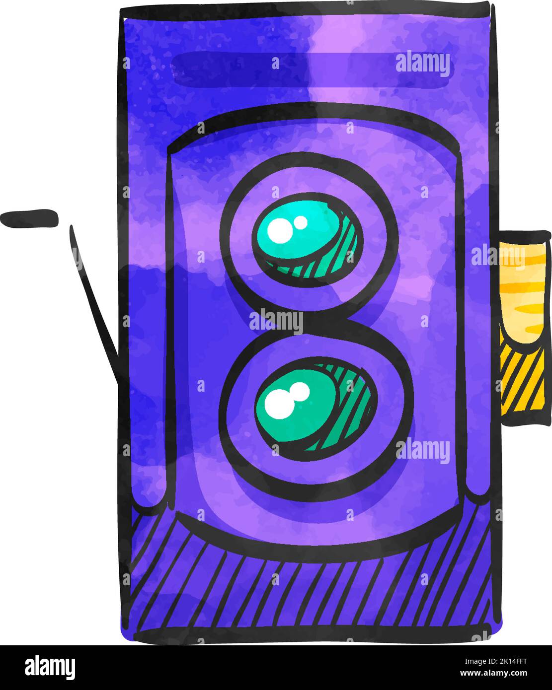 Vintage two lens photo camera Cut Out Stock Images & Pictures - Alamy