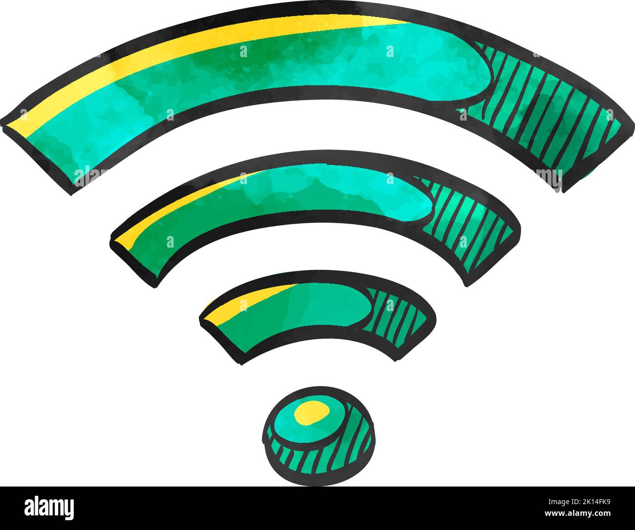 WiFi symbol icon in watercolor style Stock Vector Image & Art - Alamy