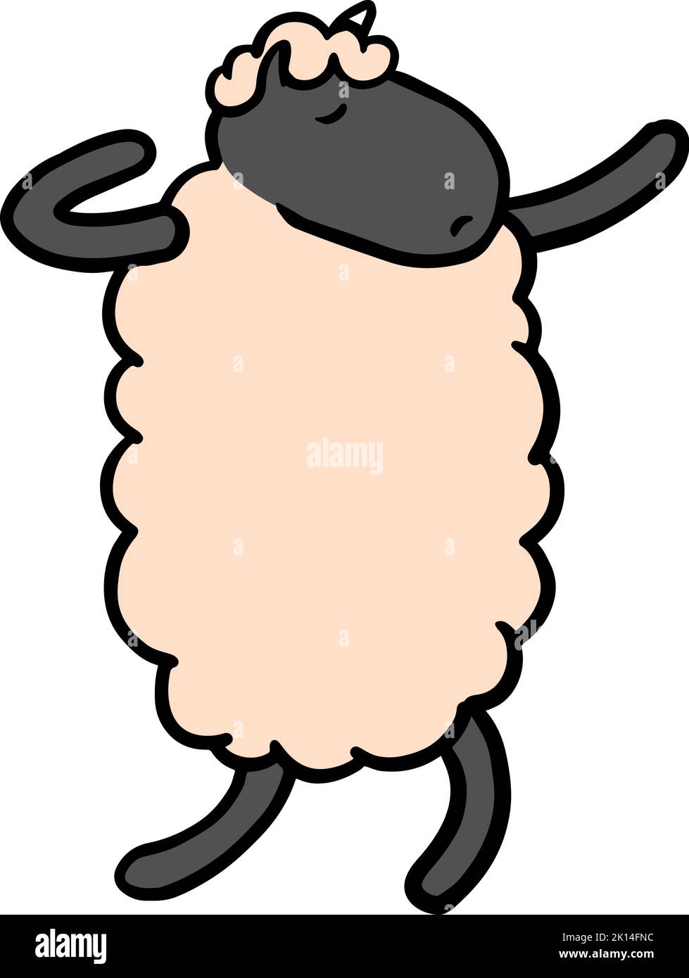 Color dancing sheep hand hand drawn Stock Vector Image & Art - Alamy