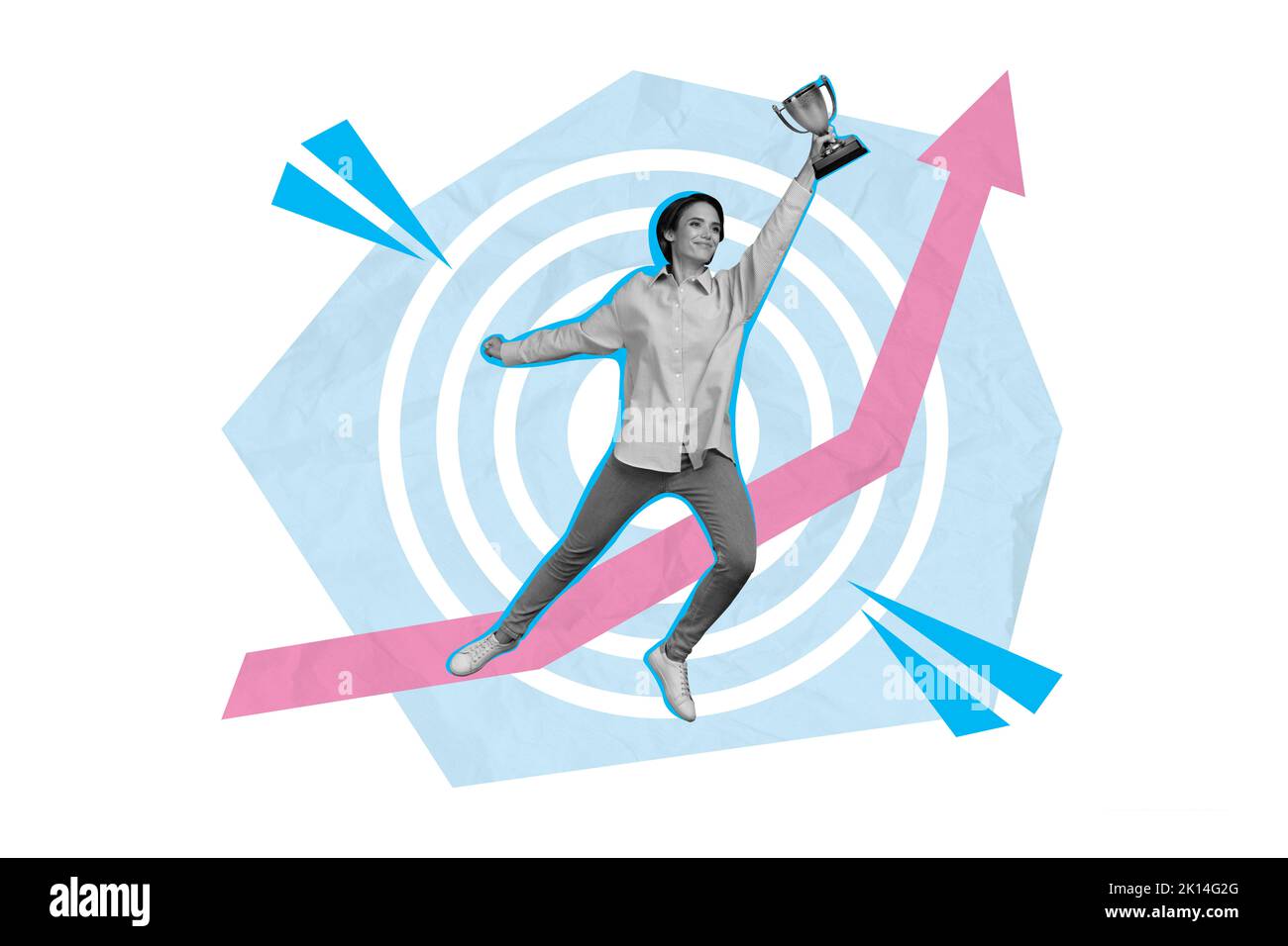 3d retro abstract creative artwork template collage of determined ...