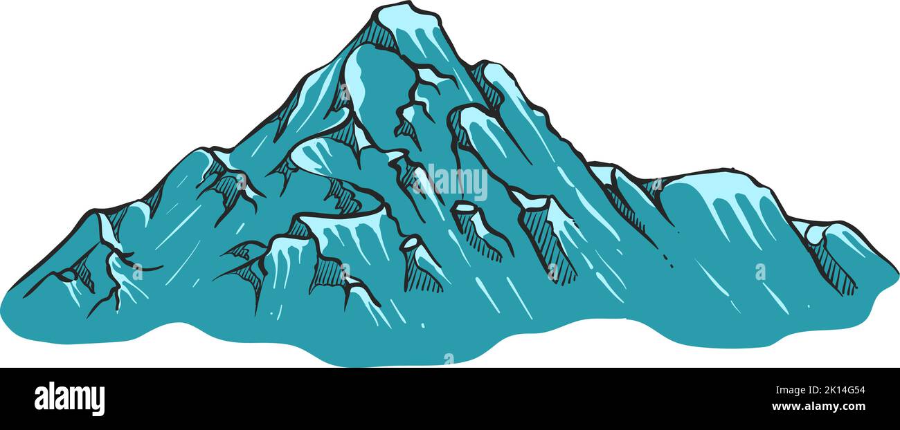 Color hand drawn mountains Stock Vector Image & Art - Alamy
