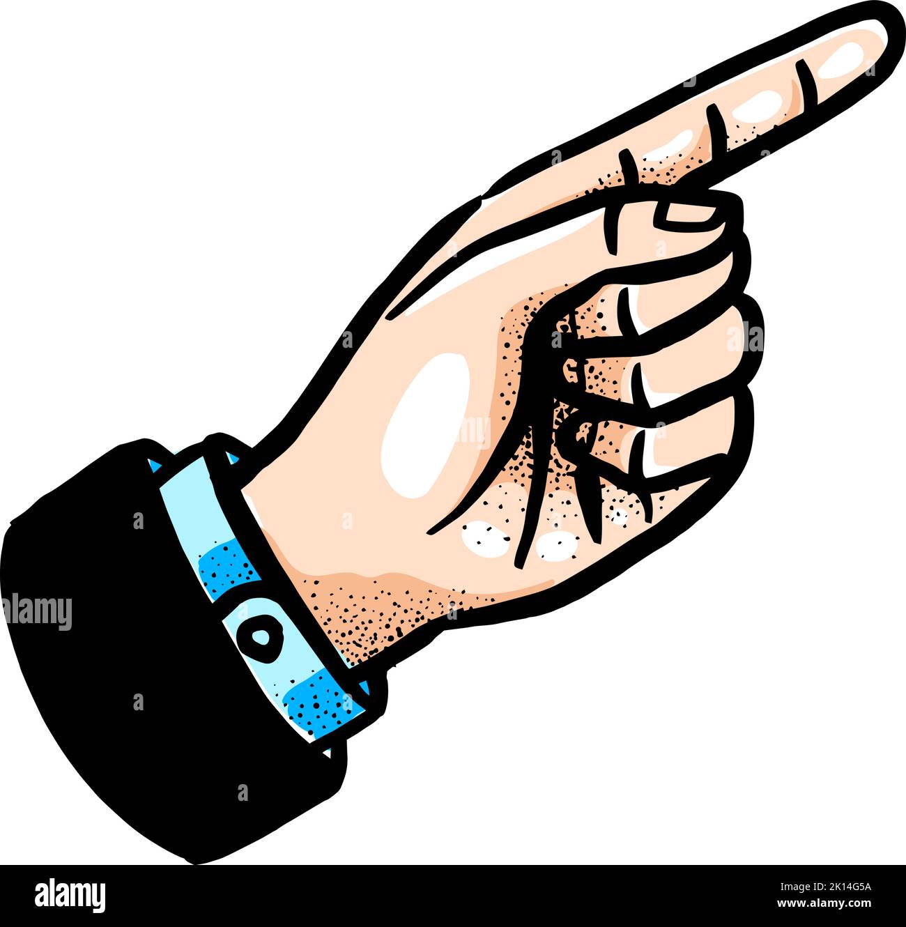 Color pointing hand Stock Vector Image & Art - Alamy