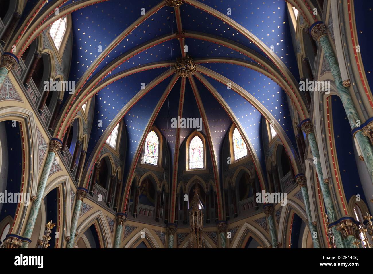 A low-angle shot of the church dome interior view Stock Photo - Alamy