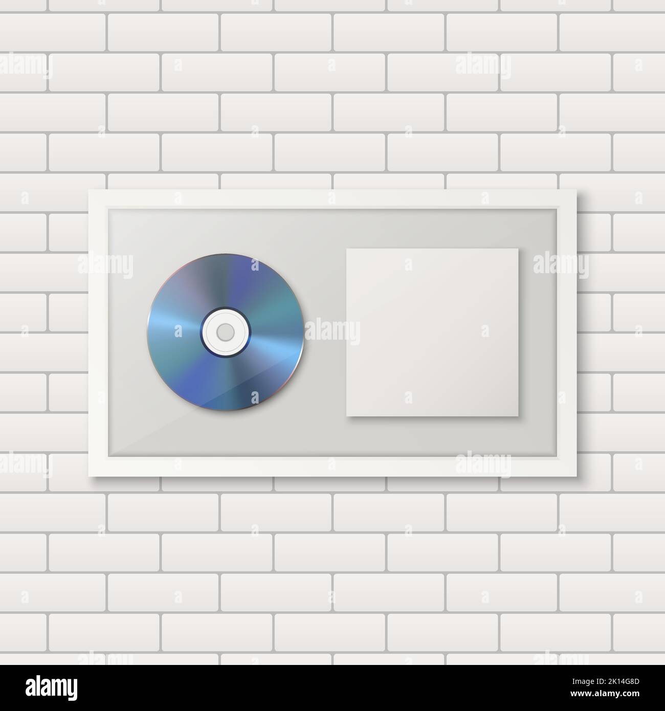 Realistic Vector 3d Blue CD, Packaging, Cover with White Frame on White ...