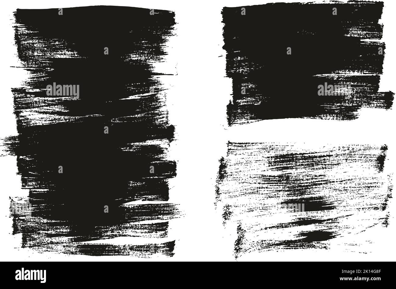 Flat Paint Brush Thin Long Background Mix High Detail Abstract Vector ...