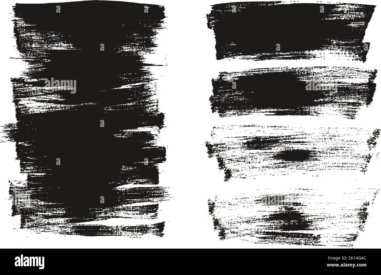 Flat Paint Brush Thin Long Background Mix High Detail Abstract Vector ...