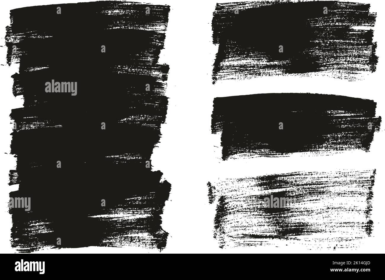 Flat Paint Brush Thin Long Background Mix High Detail Abstract Vector ...