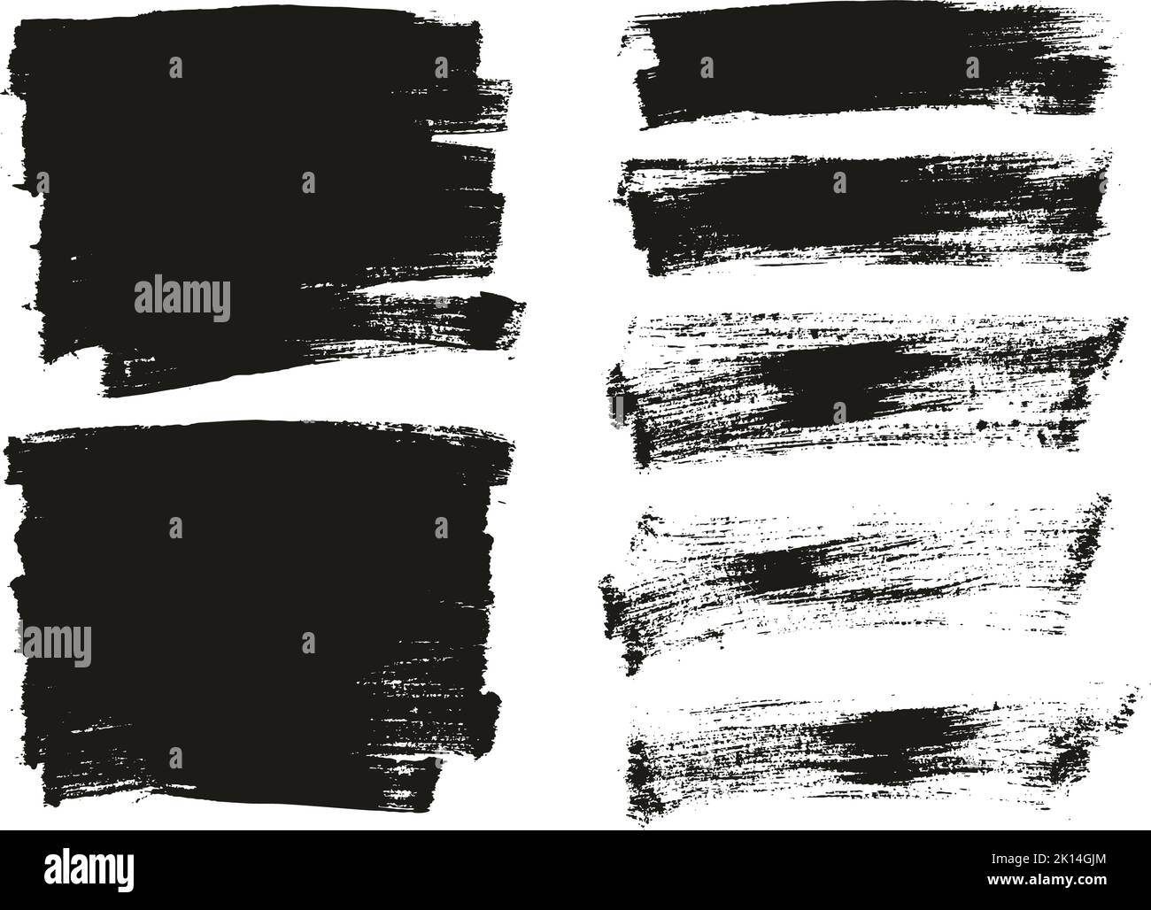 Flat Paint Brush Thin Long Background Mix High Detail Abstract Vector ...