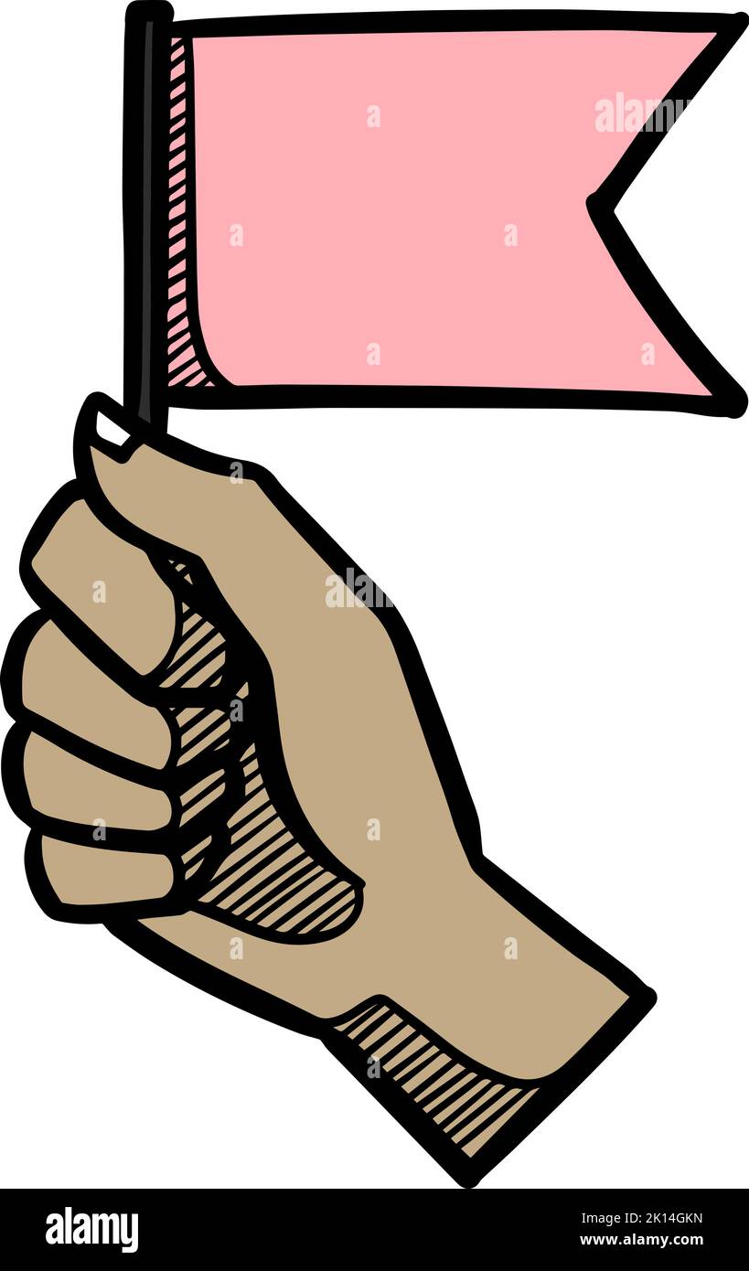 Color hand holding small flag with copy space Stock Vector Image & Art ...