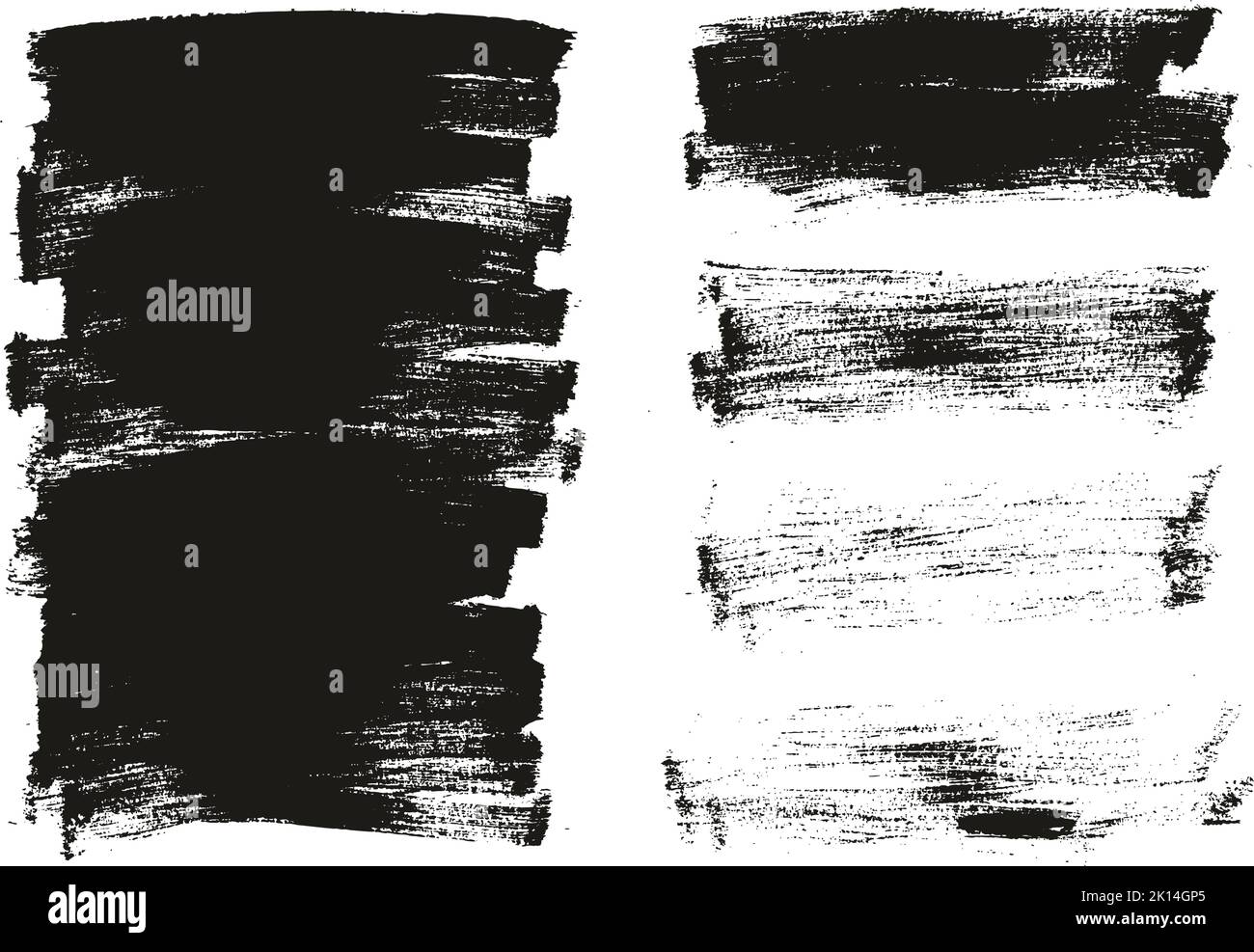 Flat Paint Brush Thin Long Background Mix High Detail Abstract Vector ...