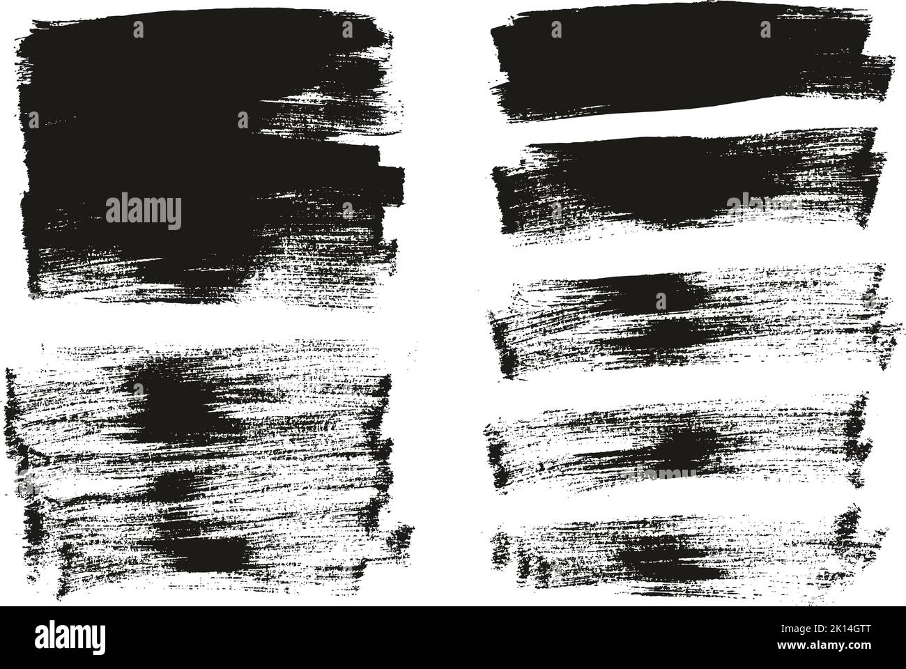 Flat Paint Brush Thin Long Background Mix High Detail Abstract Vector ...