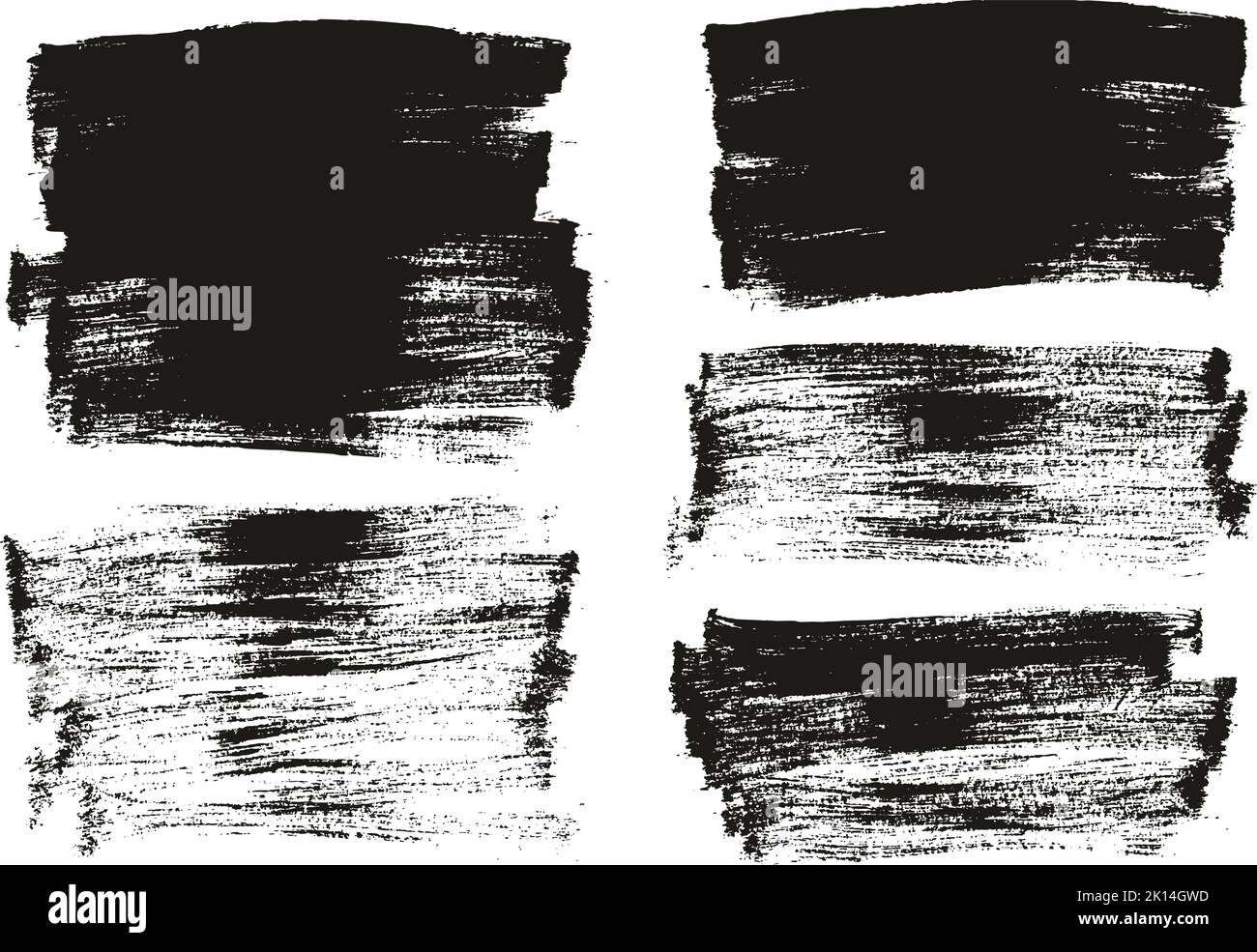 Flat Paint Brush Thin Long Background Mix High Detail Abstract Vector ...