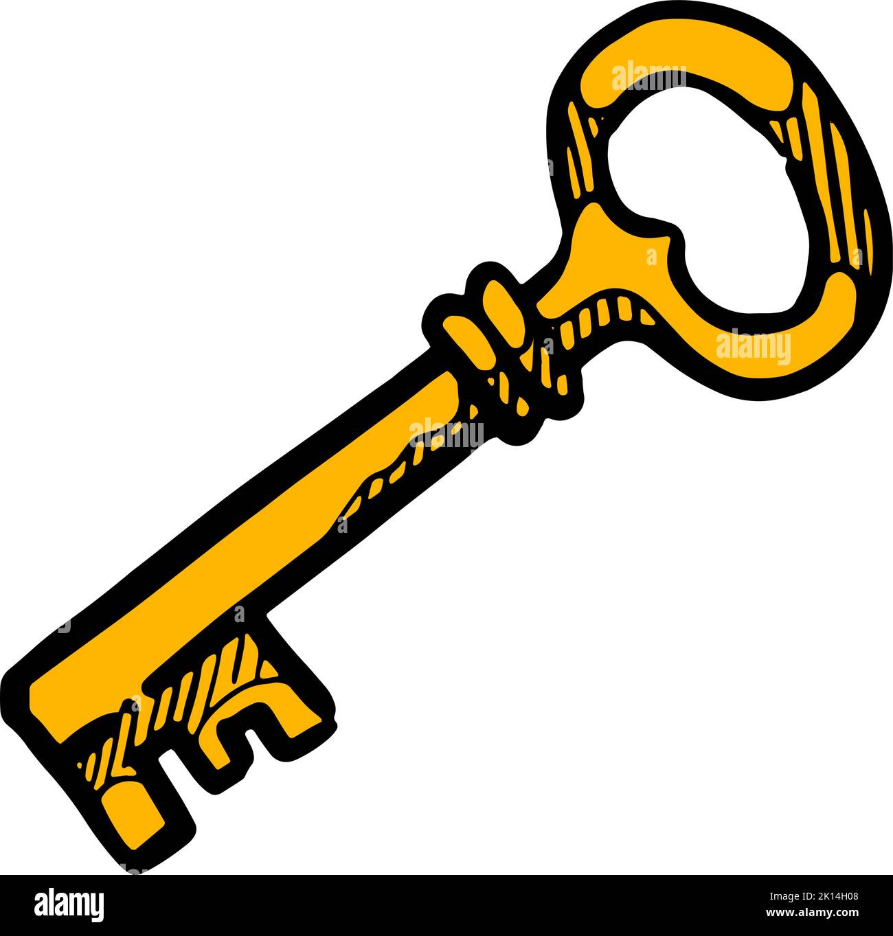 Color hand drawn key Stock Vector Image & Art - Alamy
