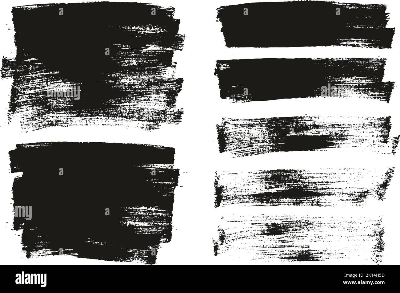 Flat Paint Brush Thin Long Background Mix High Detail Abstract Vector ...