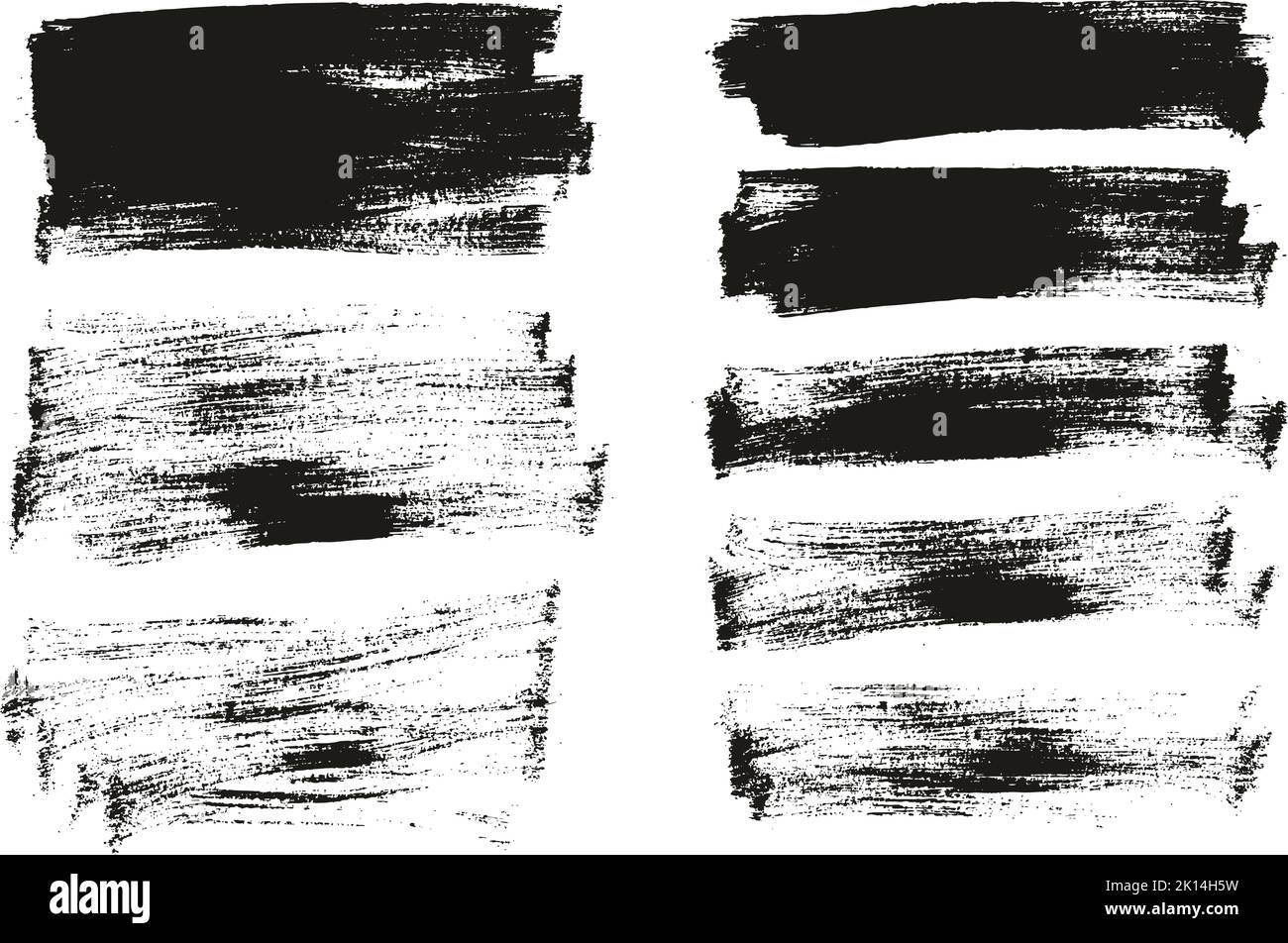 Flat Paint Brush Thin Long Background Mix High Detail Abstract Vector ...