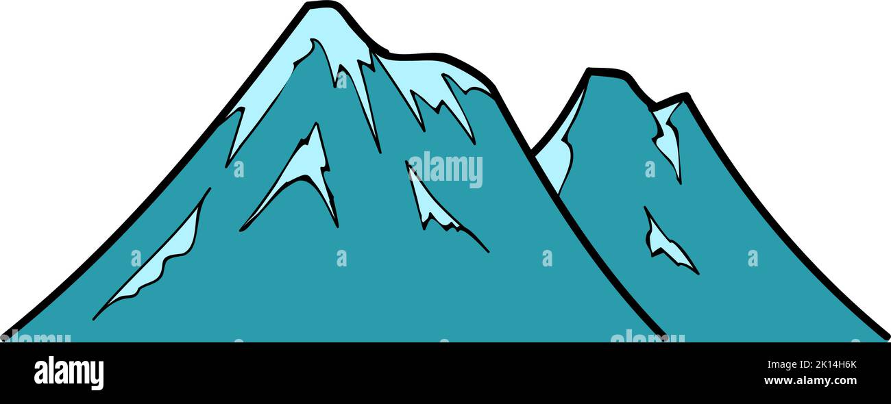 Color hand drawn mountains Stock Vector Image & Art - Alamy