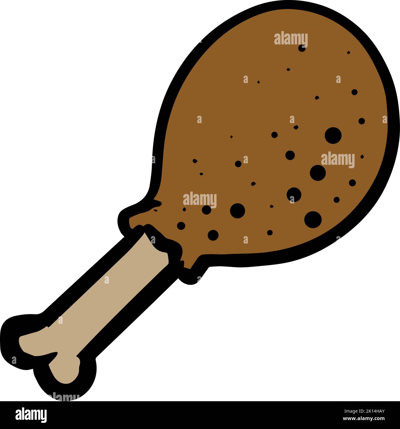 Color hand drawn chicken drum stick Stock Vector Image & Art - Alamy