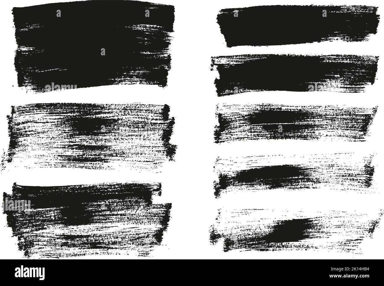 Flat Paint Brush Thin Long Background Mix High Detail Abstract Vector ...