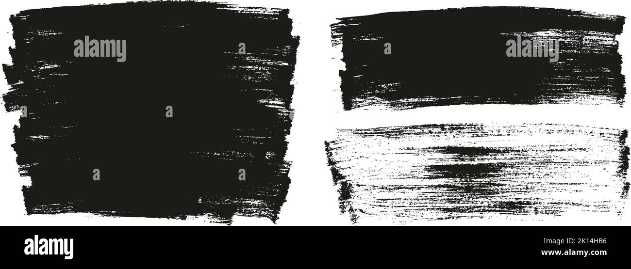 Flat Paint Brush Thin Long Background Mix High Detail Abstract Vector ...