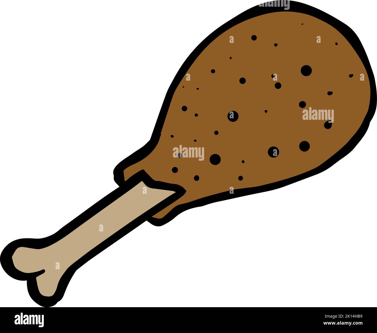 Color hand drawn chicken drum stick Stock Vector Image & Art - Alamy