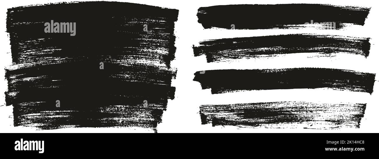 Flat Paint Brush Thin Long Background Mix High Detail Abstract Vector ...