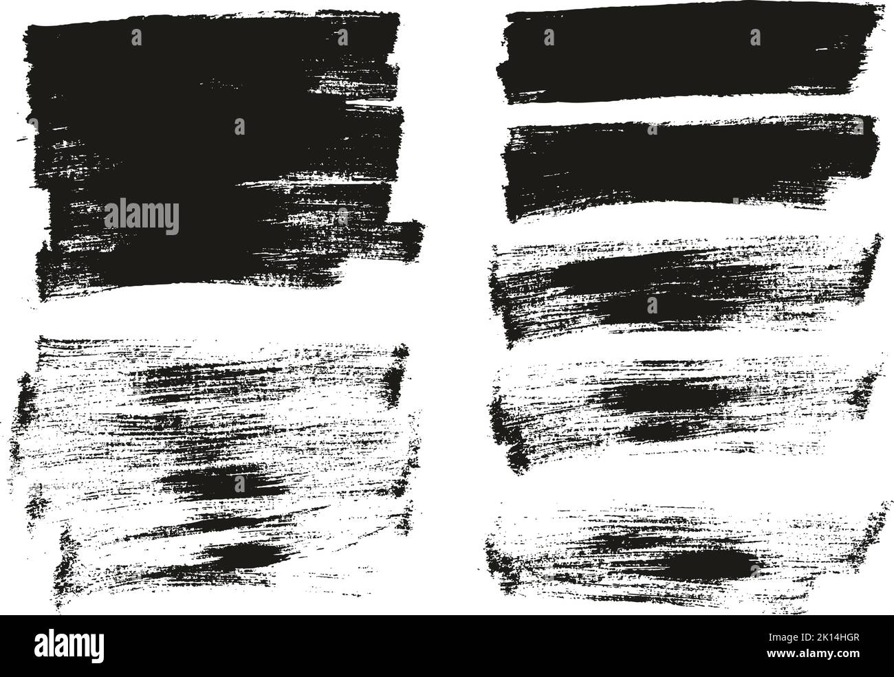 Flat Paint Brush Thin Long Background Mix High Detail Abstract Vector ...