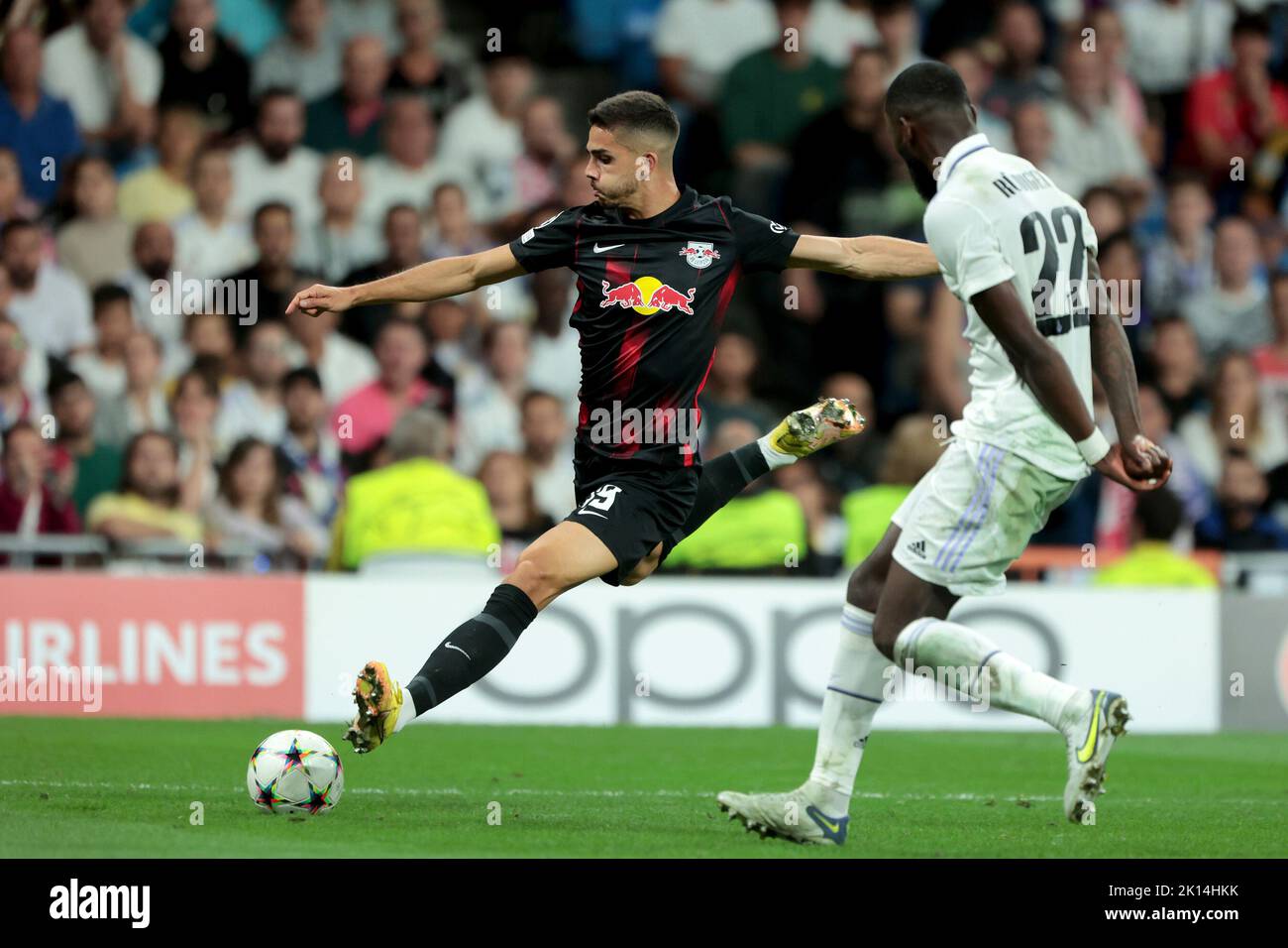 Madrid, Spanien. 14th Sep, 2022. Madrid Spain; 09.14.2022.- Andre Silva. Real Madrid vs RB ...