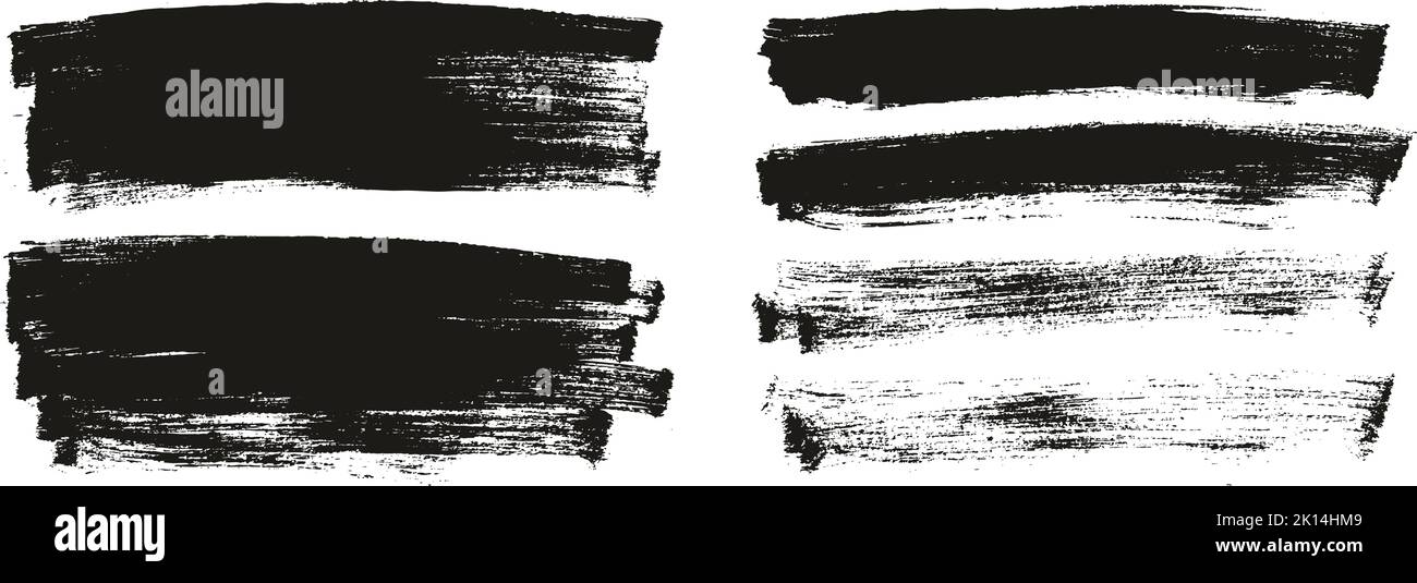 Flat Paint Brush Thin Long Background Mix High Detail Abstract Vector ...