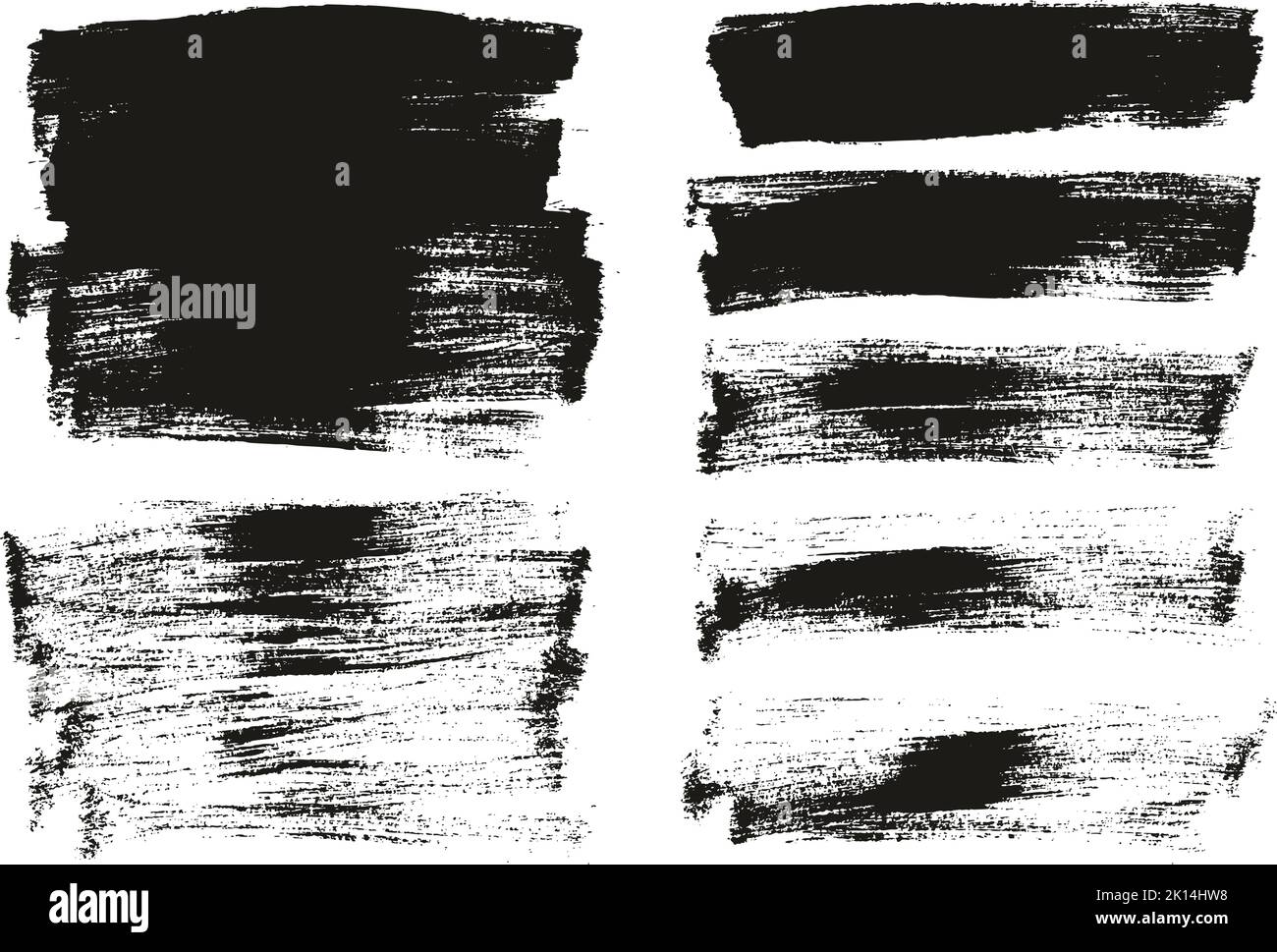 Flat Paint Brush Thin Long Background Mix High Detail Abstract Vector ...