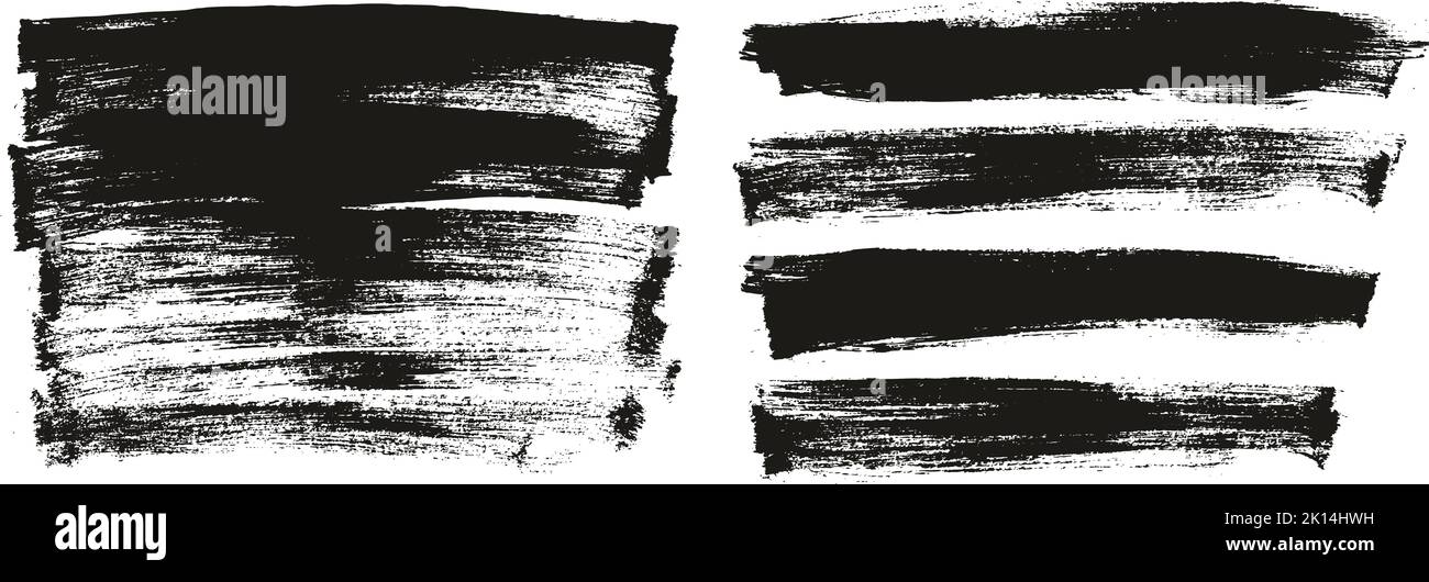 Flat Paint Brush Thin Long Background Mix High Detail Abstract Vector ...