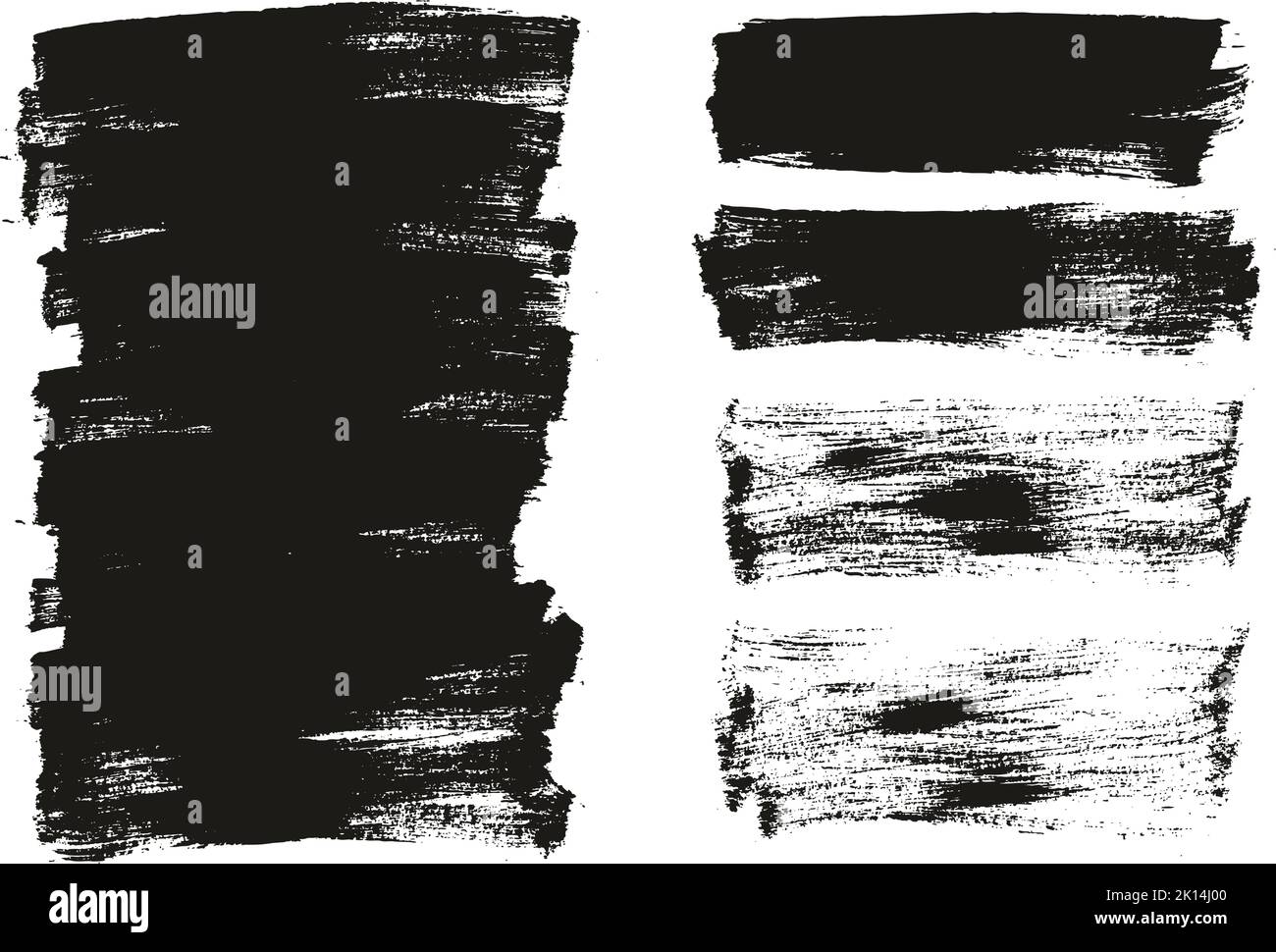 Flat Paint Brush Thin Long Background Mix High Detail Abstract Vector ...