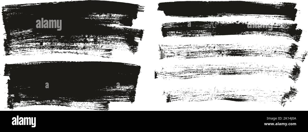 Flat Paint Brush Thin Long Background Mix High Detail Abstract Vector ...