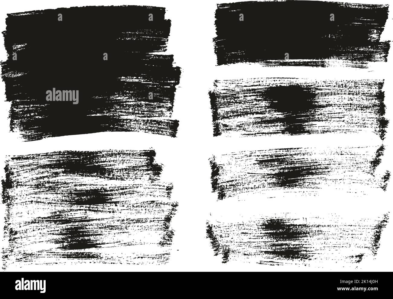 Flat Paint Brush Thin Long Background Mix High Detail Abstract Vector ...