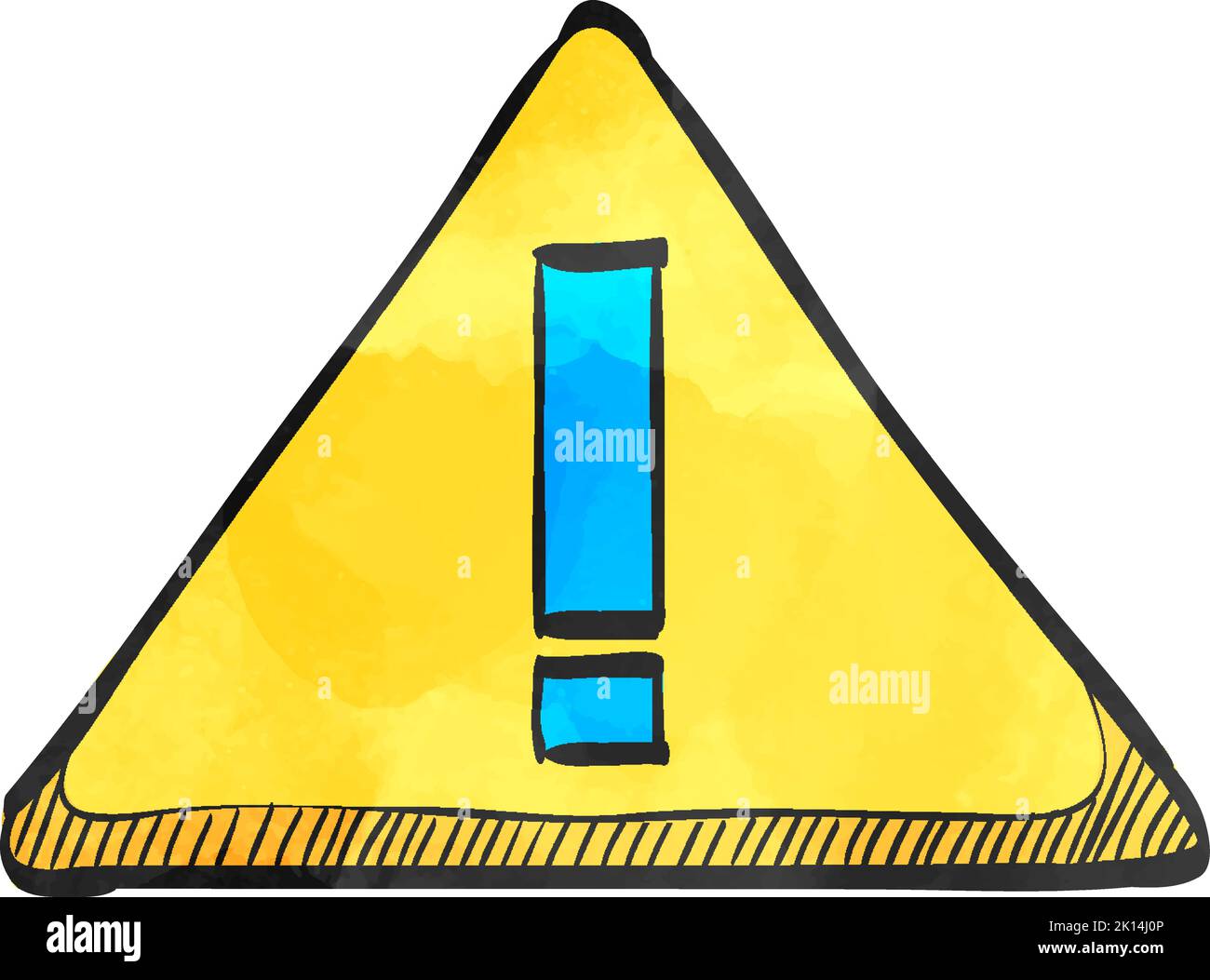 Warning sign icon in watercolor style Stock Vector Image & Art - Alamy