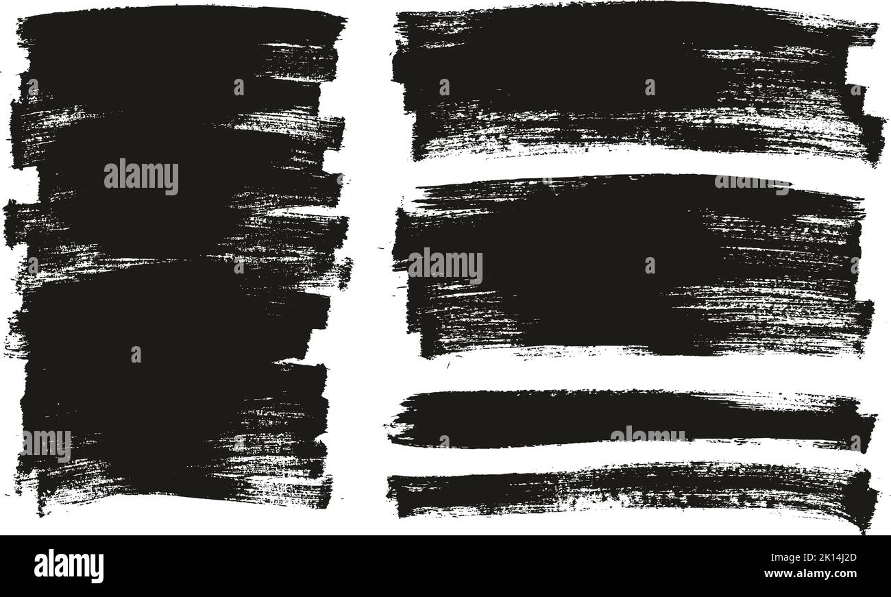 Flat Paint Brush Thin Long Background Mix High Detail Abstract Vector ...