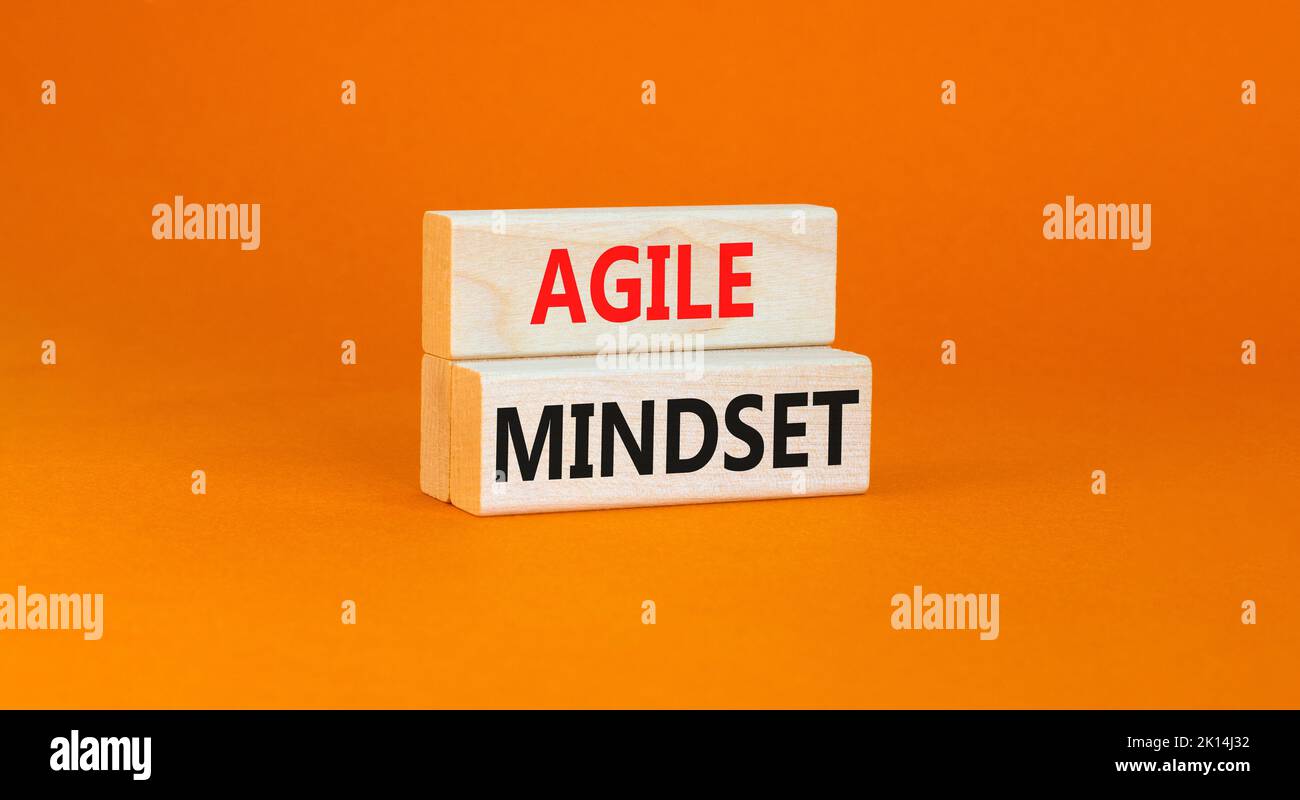 Agile Mindset Symbol Concept Words Agile Mindset On Wooden Blocks