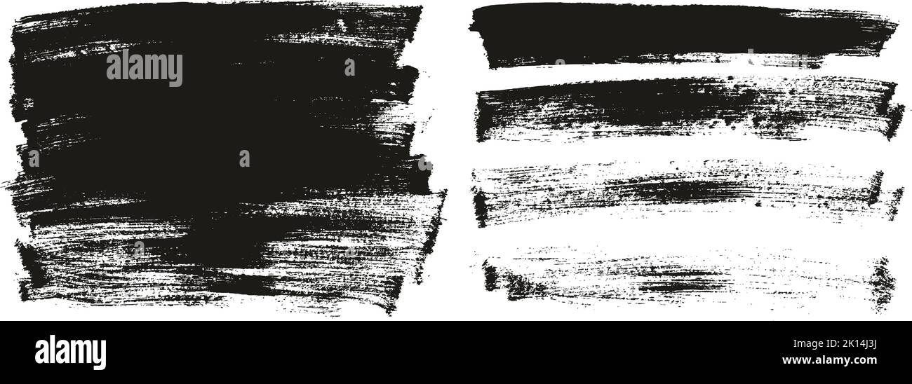 Flat Paint Brush Thin Long Background Mix High Detail Abstract Vector ...