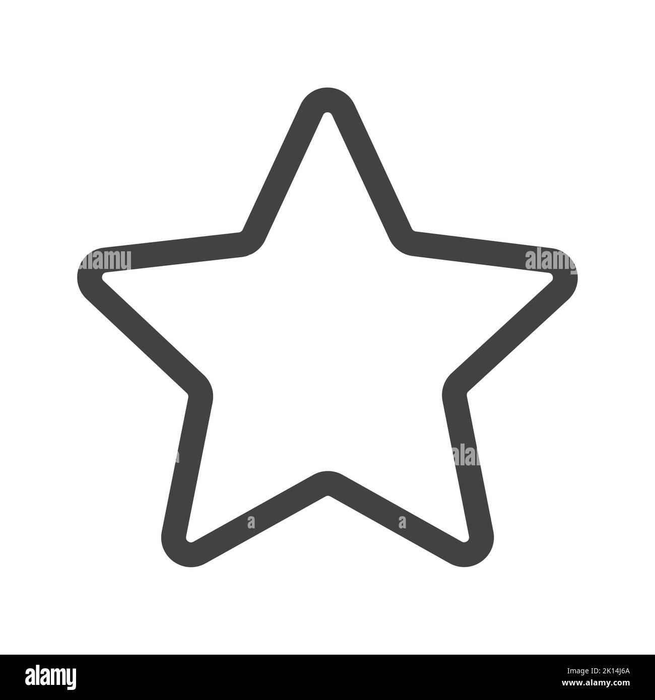 Star icon black outline vector illustration Stock Vector Image & Art ...
