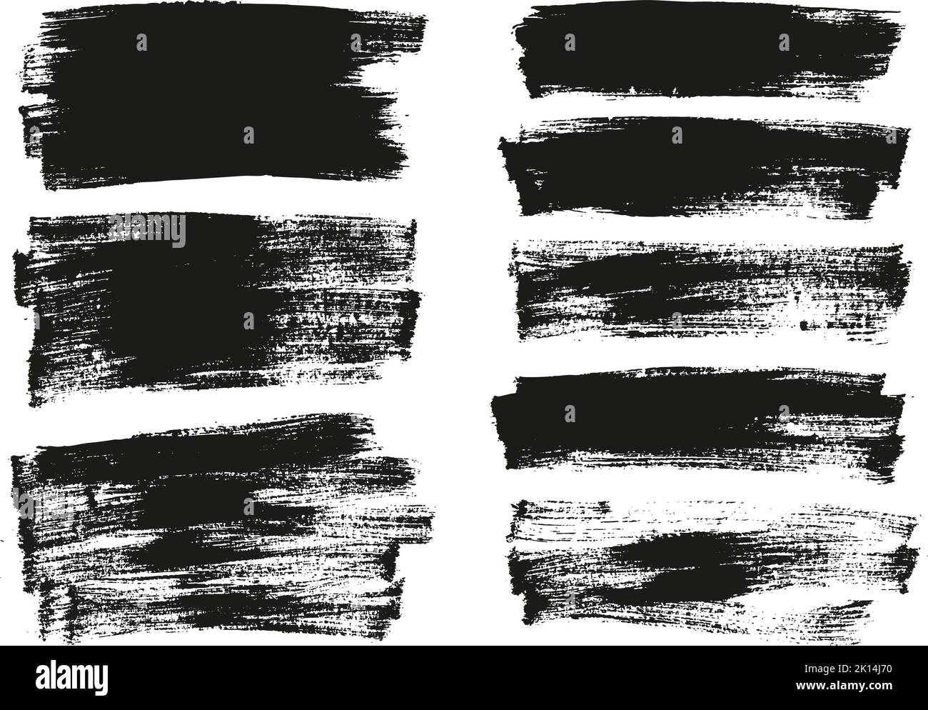 Flat Paint Brush Thin Long Background Mix High Detail Abstract Vector ...