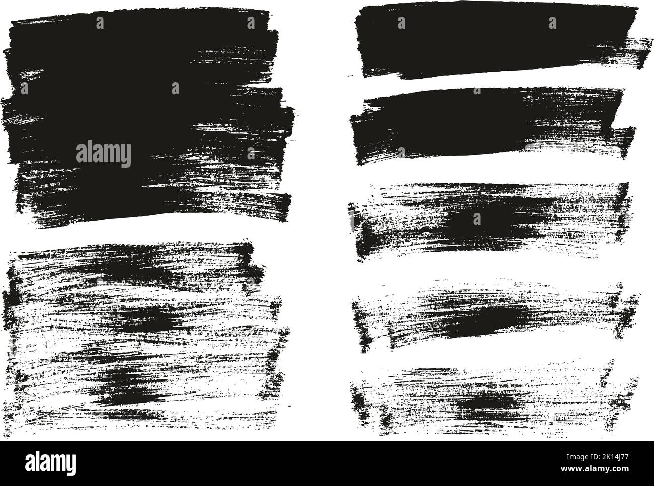 Flat Paint Brush Thin Long Background Mix High Detail Abstract Vector ...