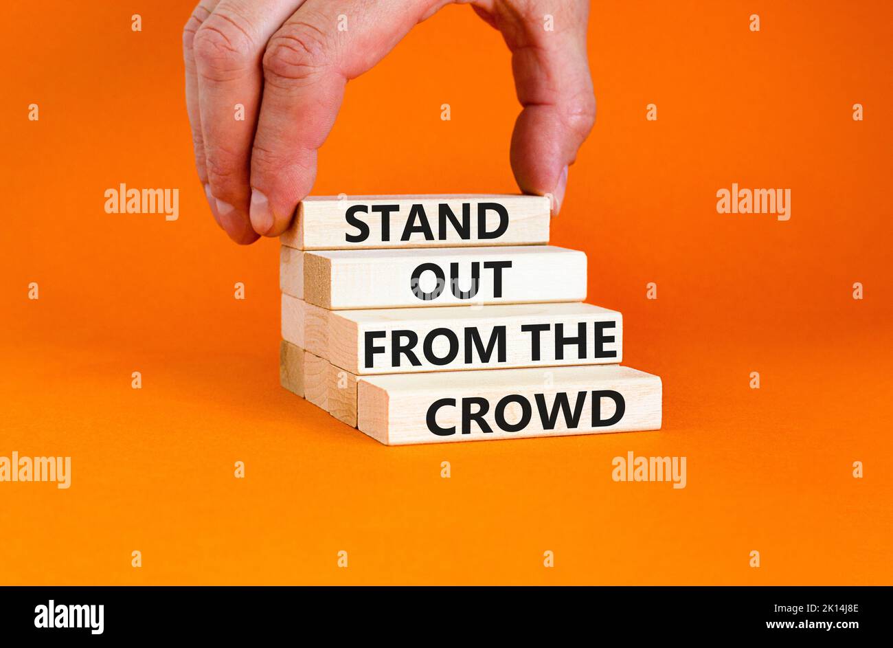 Stand out from the crowd symbol. Concept words Stand out from the crowd ...
