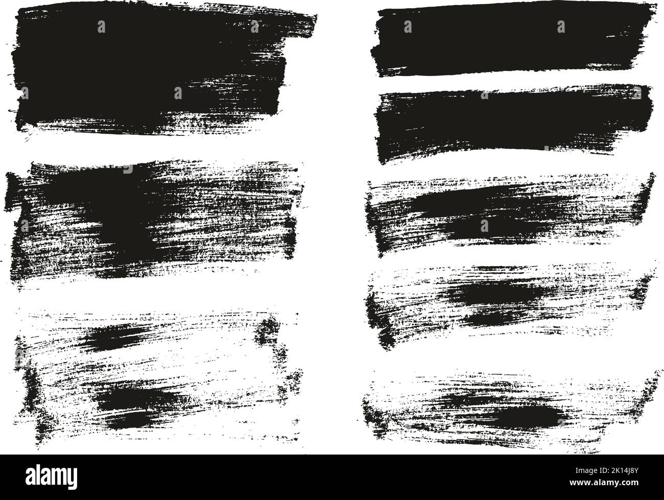 Flat Paint Brush Thin Long Background Mix High Detail Abstract Vector ...