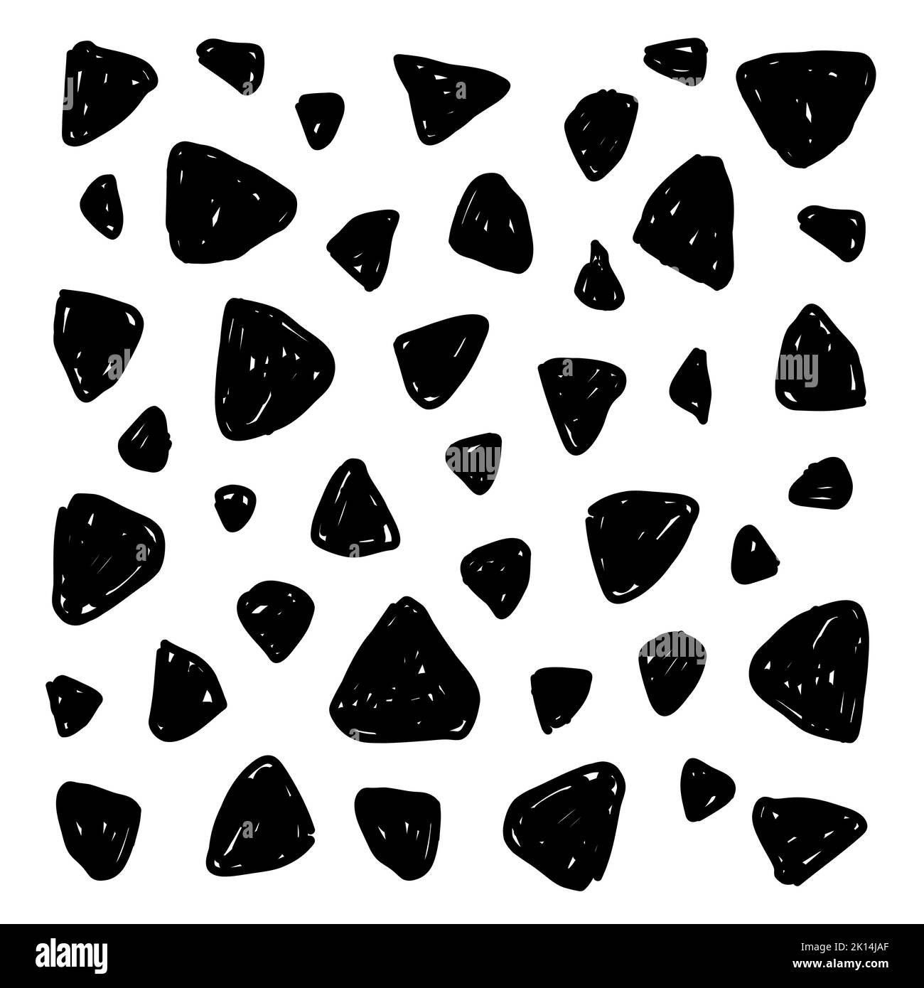 Abstract doodle pattern with hand drawn spots Stock Vector Image & Art ...
