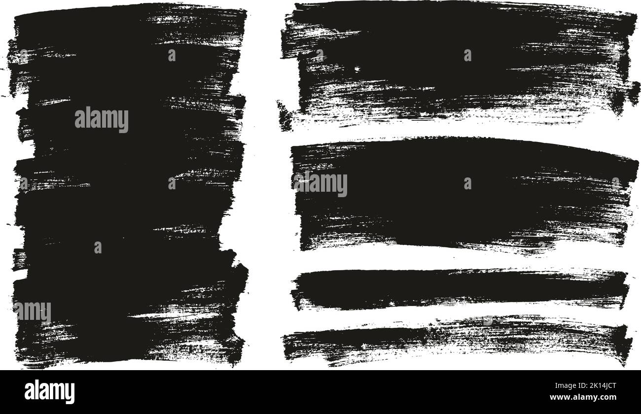 Flat Paint Brush Thin Long Background Mix High Detail Abstract Vector ...