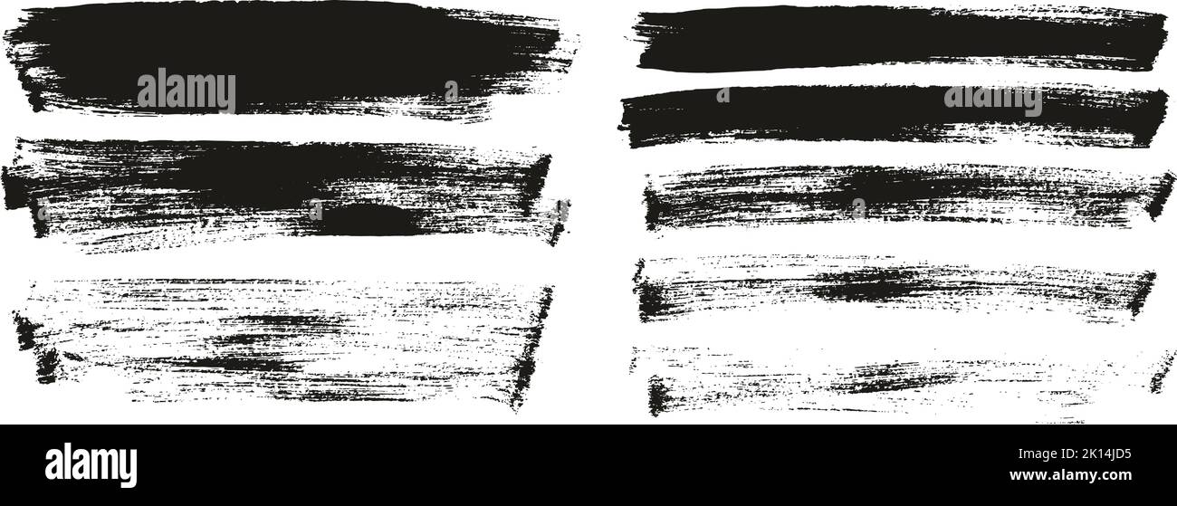 Flat Paint Brush Thin Long Background Mix High Detail Abstract Vector ...