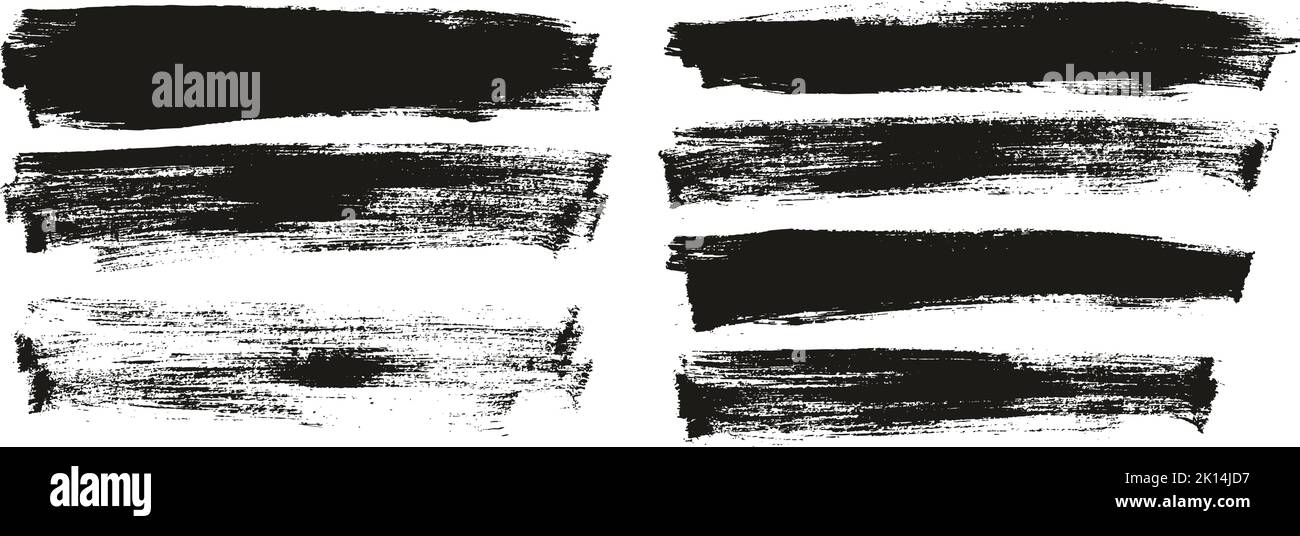 Flat Paint Brush Thin Long Background Mix High Detail Abstract Vector ...