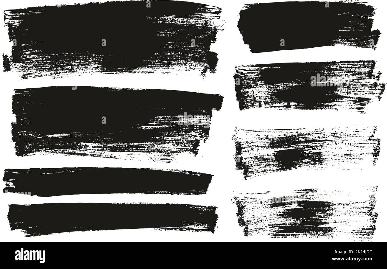 Flat Paint Brush Thin Long Background Mix High Detail Abstract Vector ...