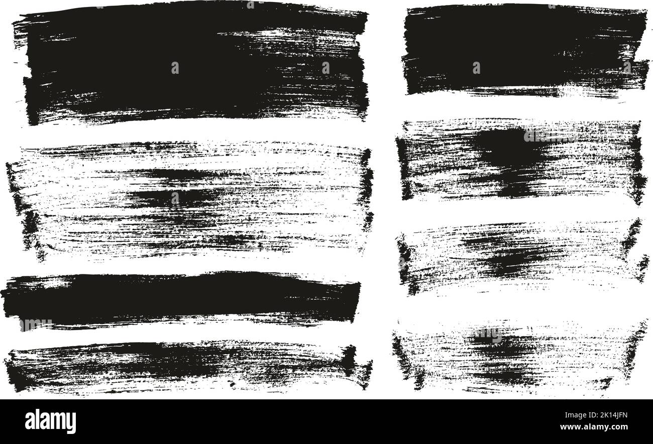 Flat Paint Brush Thin Long Background Mix High Detail Abstract Vector ...