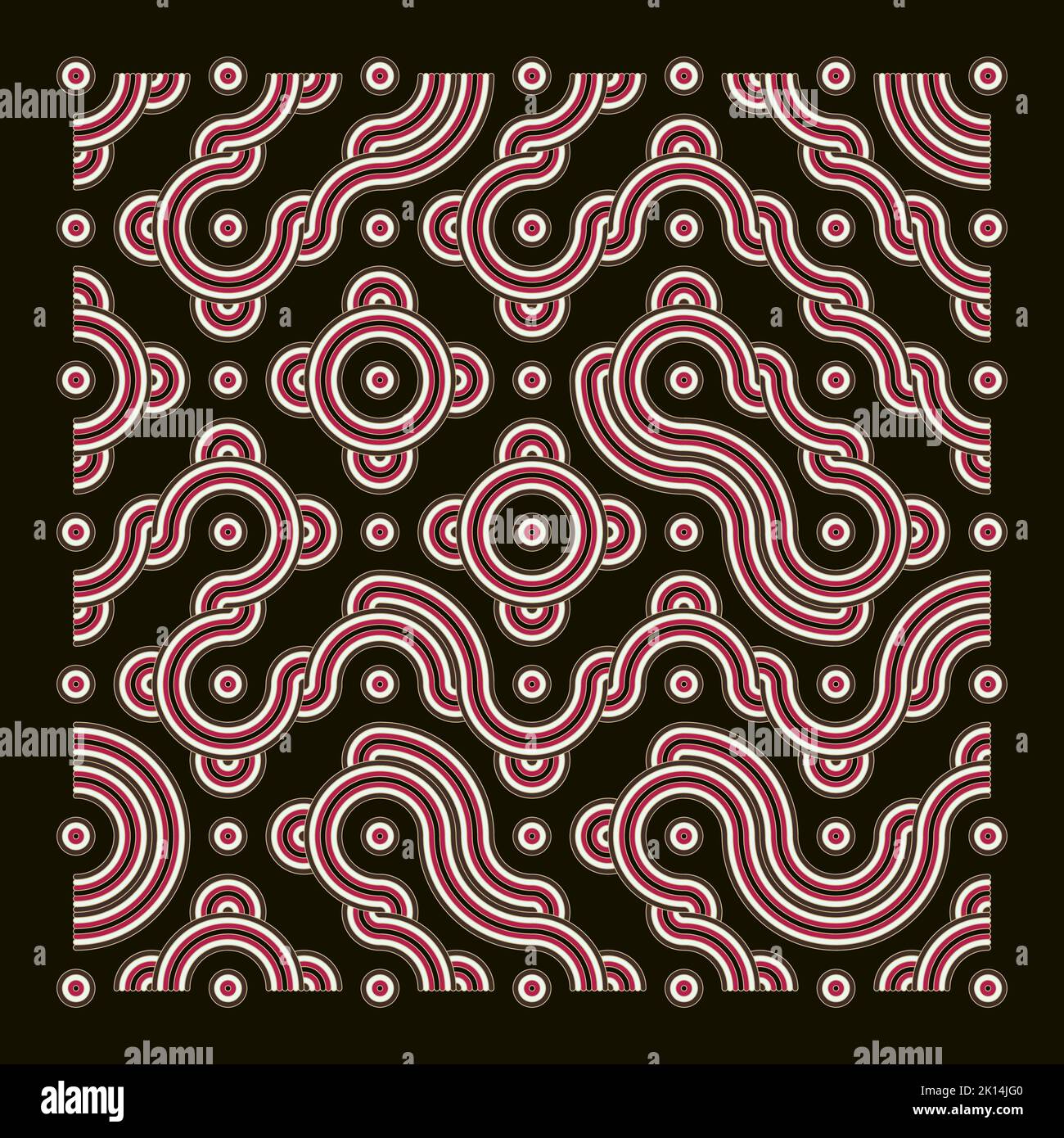 Random color rounded truchet tiling illustration Stock Vector Image ...